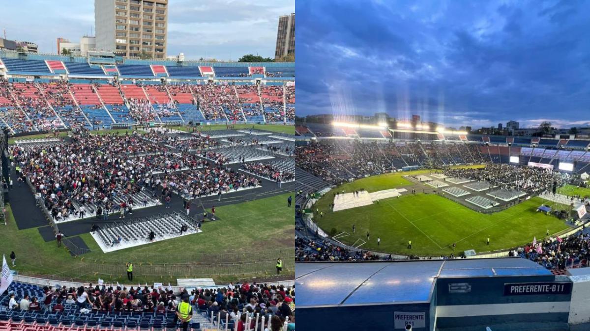 Sheinbaum planta a militancia en el Estadio Azul; lucía semivacío ...